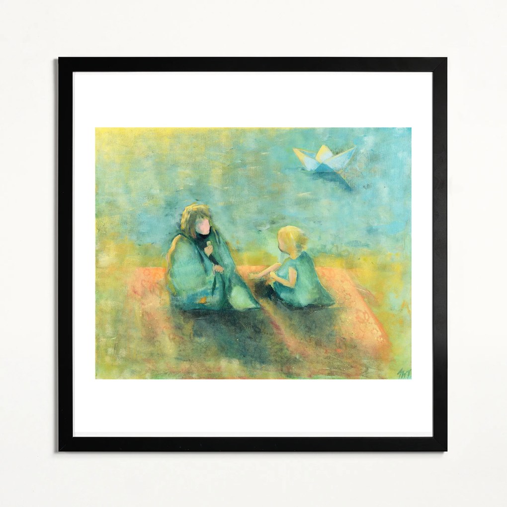 Martina Trchová | Na břehu Rám: Černý, Velikost: 40 x 40 cm