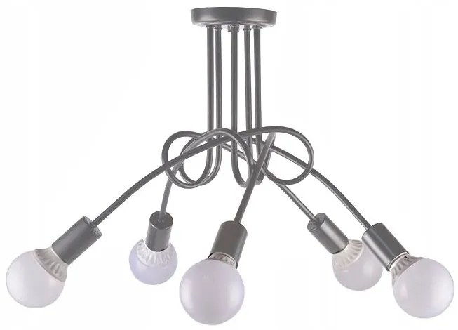 Toolight Paradise, stropní svítidlo 5xE27 392252, šedá, OSW-04013