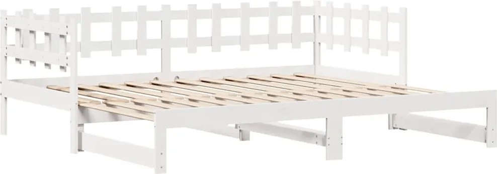 Válenda s přistýlkou a zásuvkami bez matrace bílá 90x200 cm 3302252