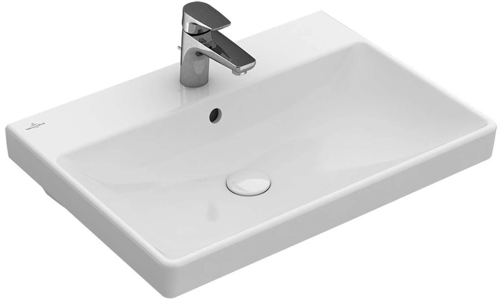 Villeroy & Boch Avento - Umyvadlo nábytkové 60x47 cm, s přepadem, otvor pro baterii, CeramicPlus, alpská bílá 415860R1