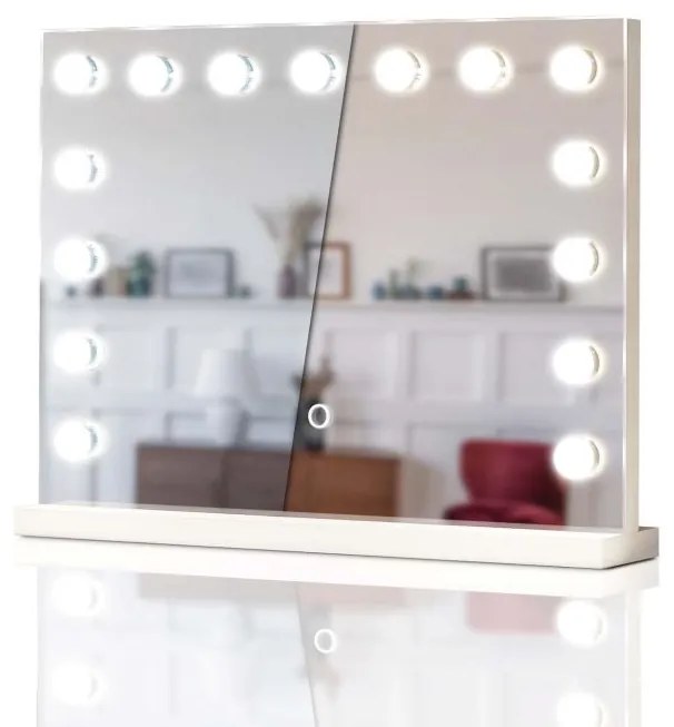 LED zrcadlo do koupelny Hollywood 58 × 43 cm
