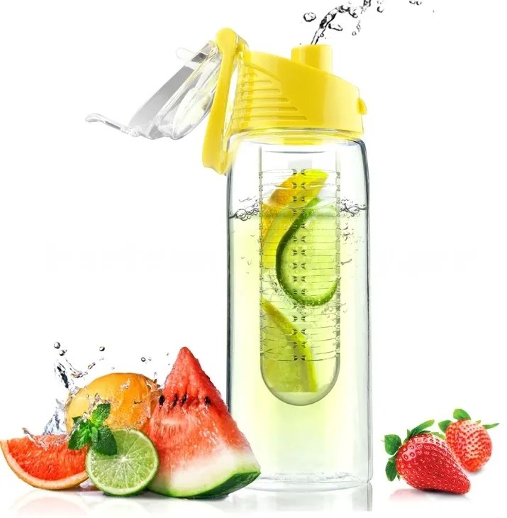 ASOBU designová fresh láhev s infuserem Flavour It žlutá 600ml