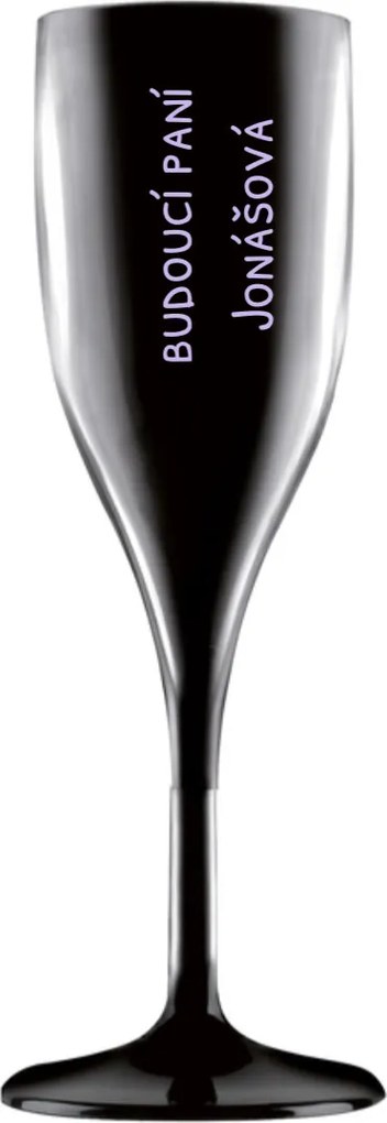 Personalizovaná nerozbitná prosecco sklenice - budoucí paní