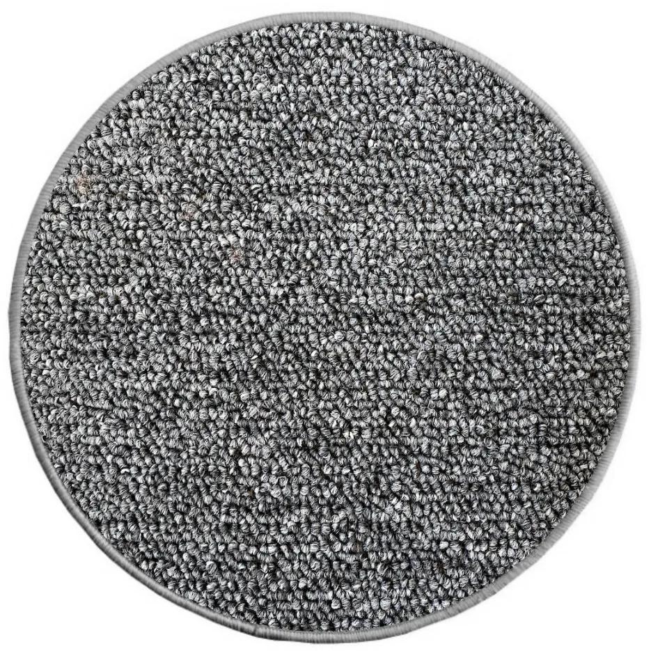 Vopi koberce AKCE: 120x120 (průměr) kruh cm Kusový koberec Astra šedá kruh - 120x120 (průměr) kruh cm