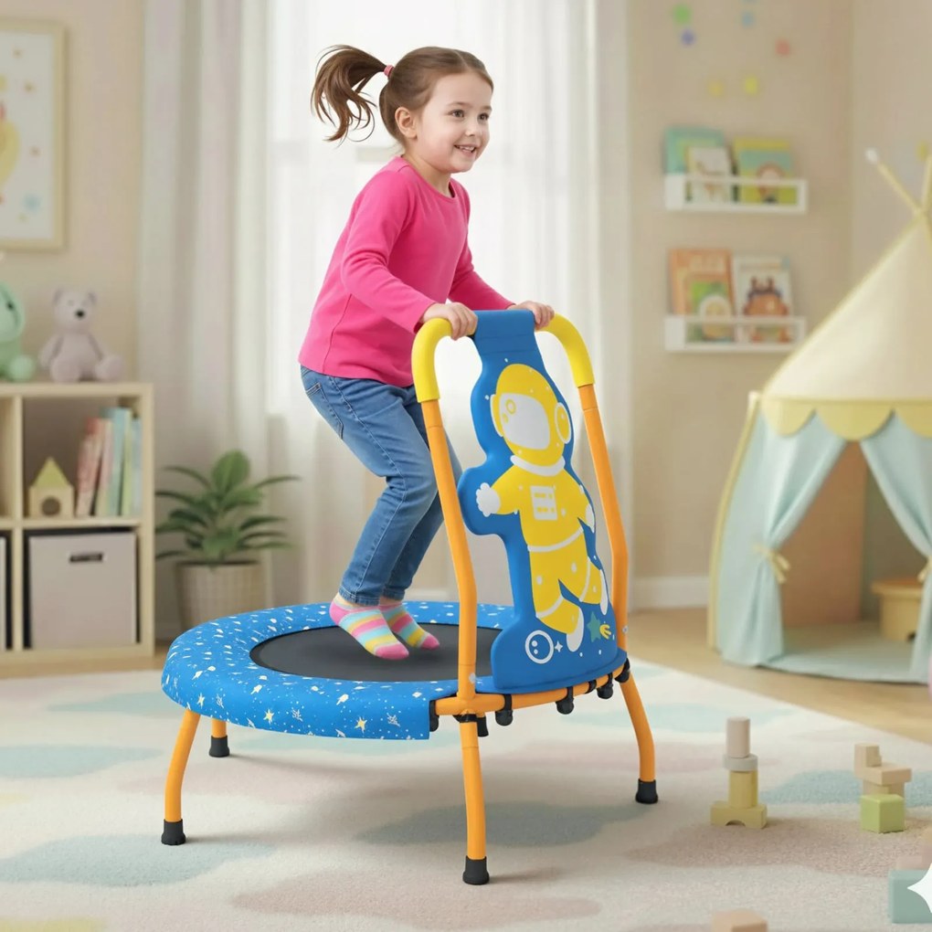 Costway Φ71 cm dětská trampolína s rukojetí a krytem okraje mini