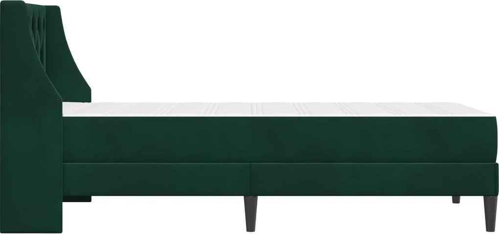 Rám postele s matrací s matrací Tmavě zelená 80 x 200 cm samet 3414761