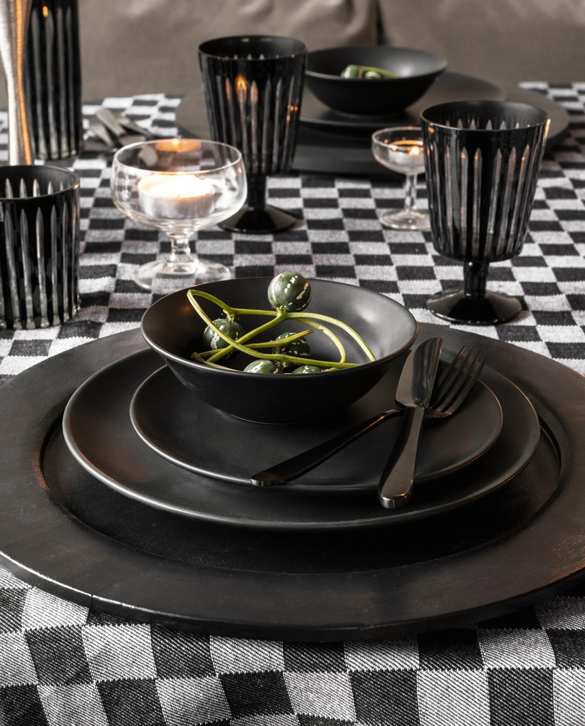 vtwonen Matt Black miska Ø15 cm, černá matná (Střední porcelánová miska na snídaně nebo polévky)