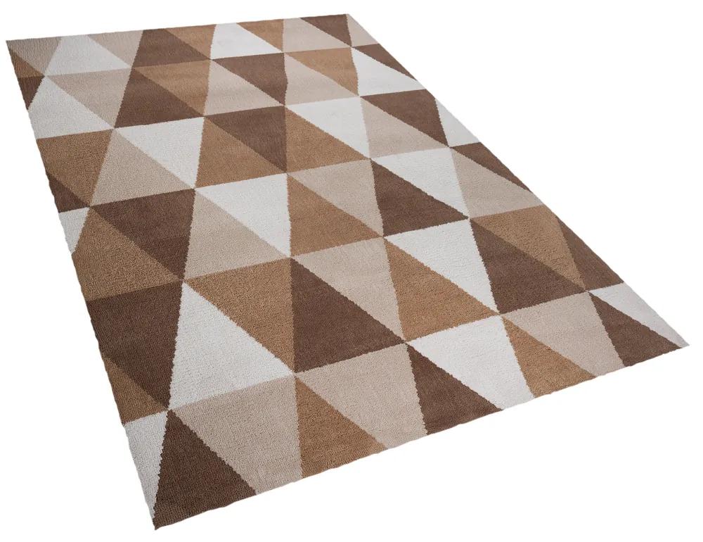 Béžový geometrický koberec 140x200 cm XANTI