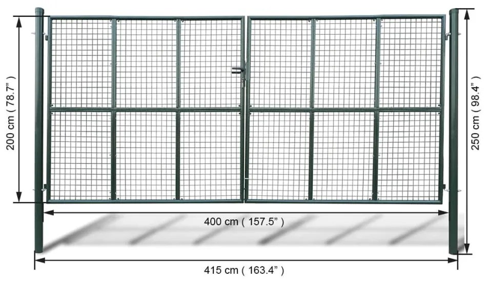 vidaXL Marketos Pletivá zahradní branka 400 x 200 cm