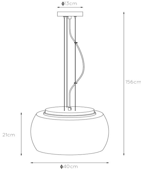 Lucide 45401/40/65 - Lustr na lanku OLIVIA 3xE27/40W/230V pr. 40 cm černá