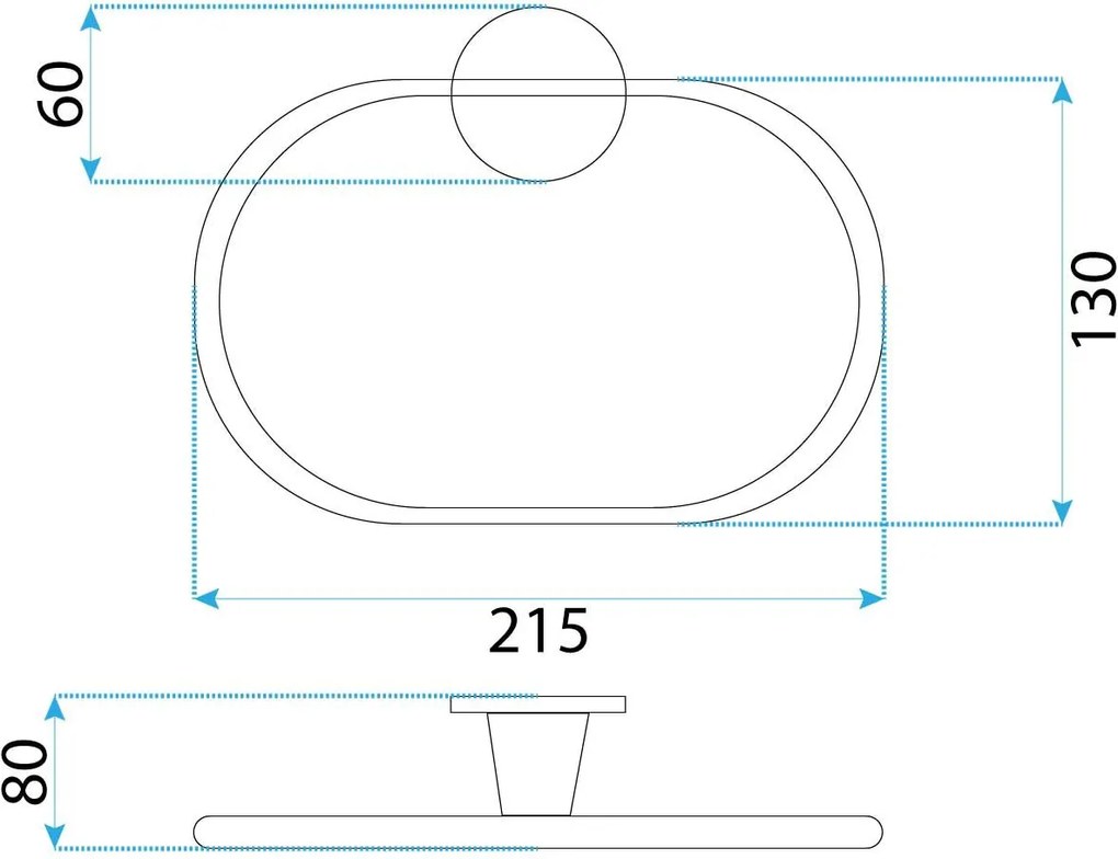 Rea Aristo, prstenový věšák na ručník, broušená ocel, REA-98502