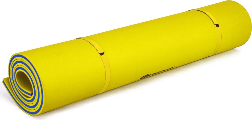 Costway Plovoucí koberec plovoucí podložka vodní lehátko žlutá/modro, žluť