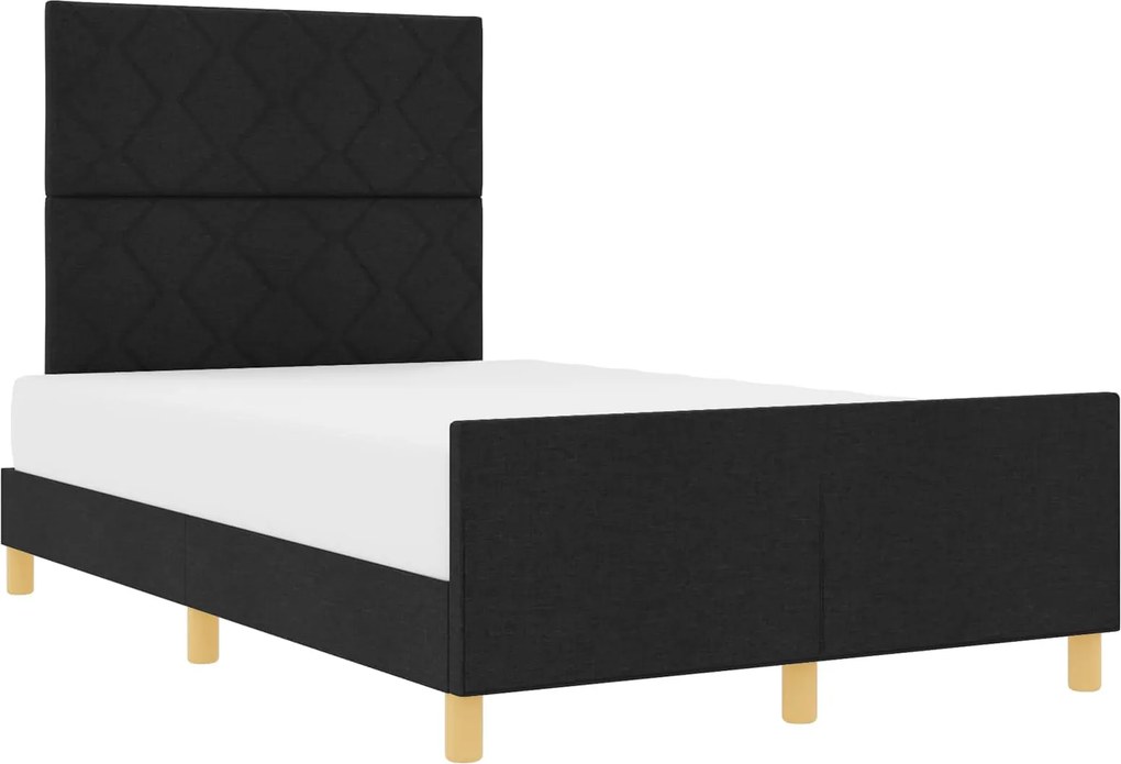 Rám postele s čelo Černá 120 x 190 cm textil 3344790