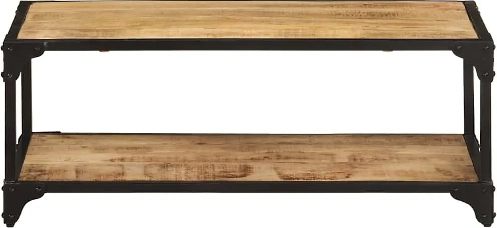Konferenční stolek 90 x 45 x 35 cm masivní hrubý mangovník 328265