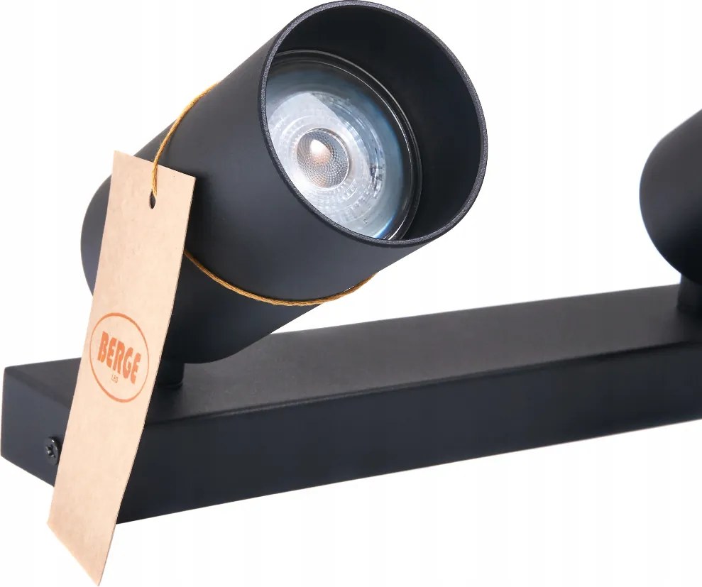 BERGE Kolejnicová lampa GU10 VIKI-L 10 - černá