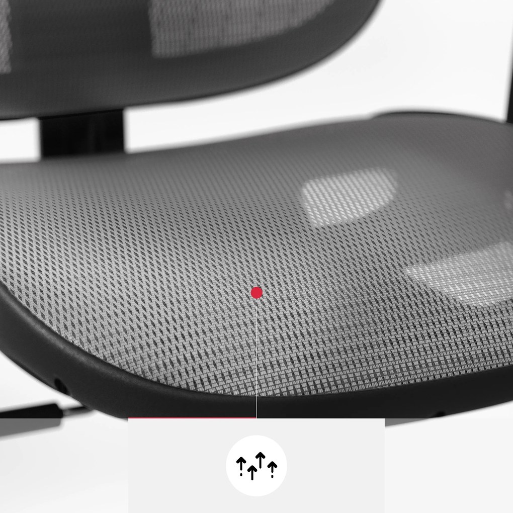 Ergonomická kancelářská židle ze síťoviny, černý-šedý: Diablo V-Basic