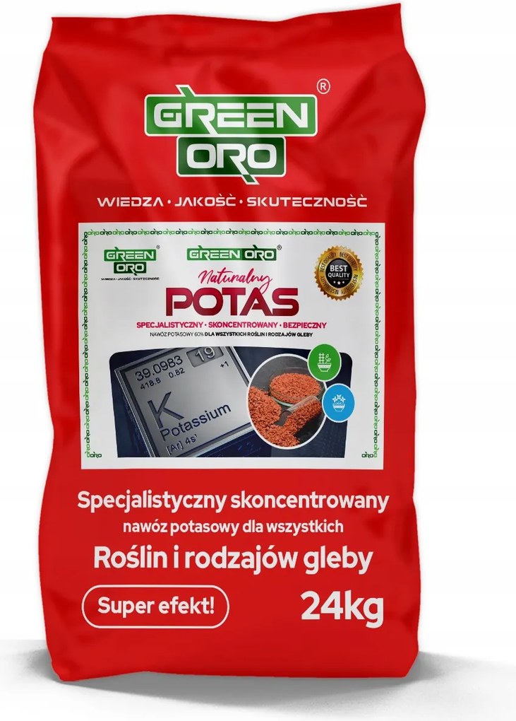 Draslíkové hnojivo Draselná sůl 60% pro zahradu Trávy zeleniny a ovoce Tui 24 kg