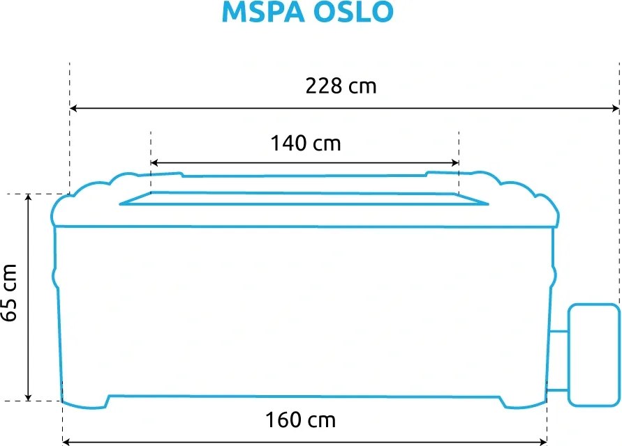 Mspa | Vířivý bazén MSPA Oslo F-OS063W | 11400302
