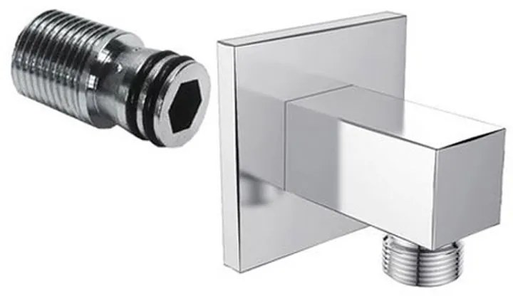 Mereo stěnový vývod hranatý pochromovaná mosaz chrom CB700B