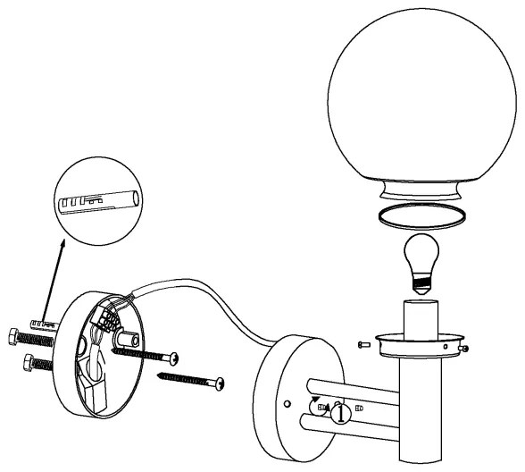 Eglo 30205 - Venkovní lampa NISIA E27/60W/230V IP44
