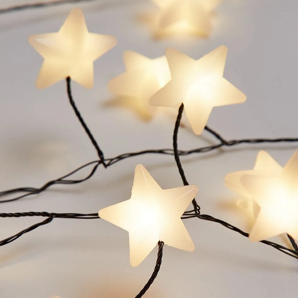 Butlers STAR LIGHTS Světelný řetěz se zástrčkou hvězdy