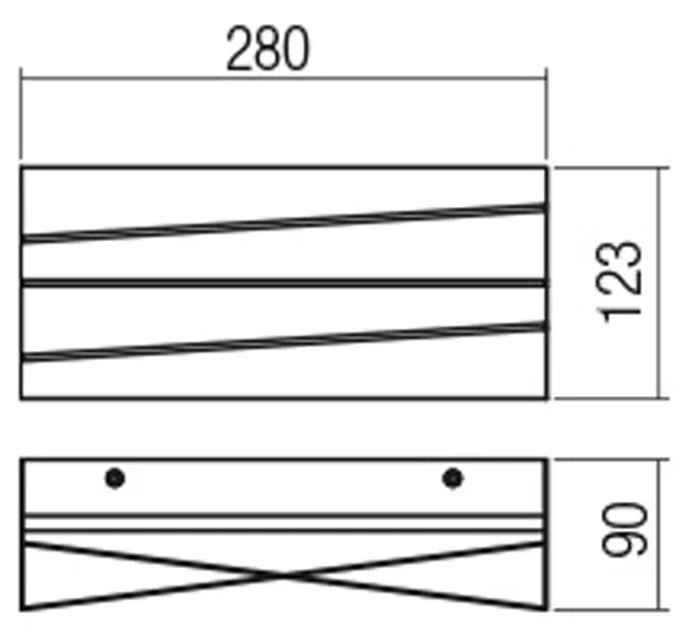 Redo 01-2397 nástěnné LED svítidlo Zigo pískově bílé, 26W, 3000K, 28cm