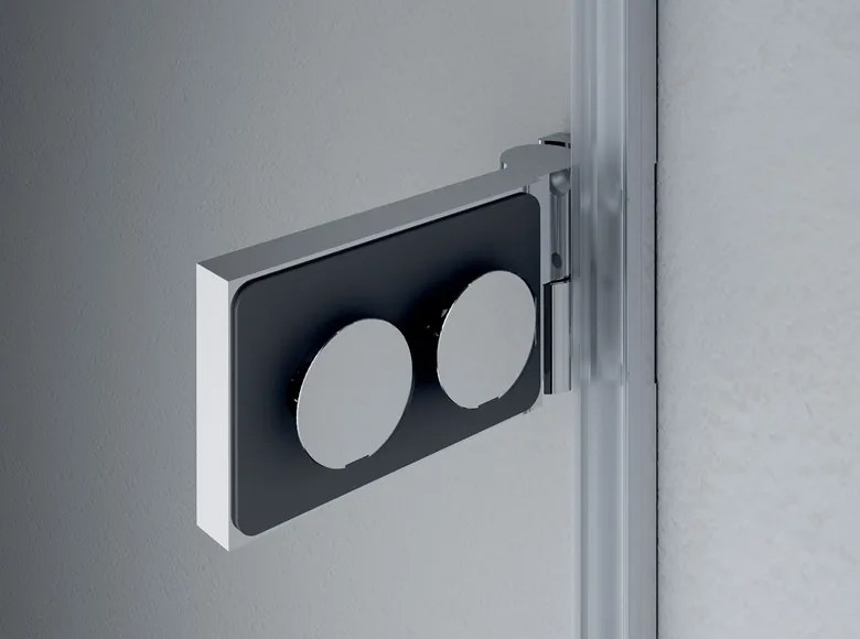 Sanswiss PUR PUR1 jednokřídlé sprchové dveře 90 cm Šířka: 900 mm, Profil: Chrom, Sklo: Hladké čiré