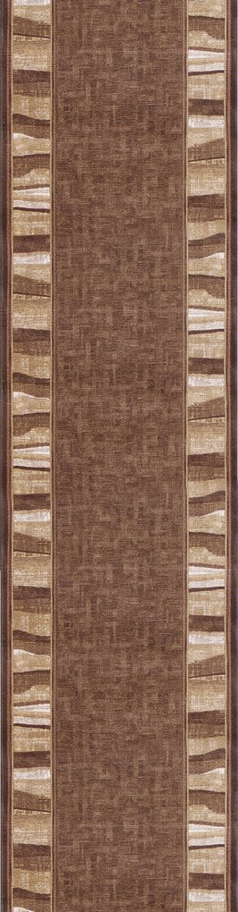 Associated Weavers, Protiskluzový běhoun na míru Linea 44, šíře 100 cm, hnědá, chodba / předsíň