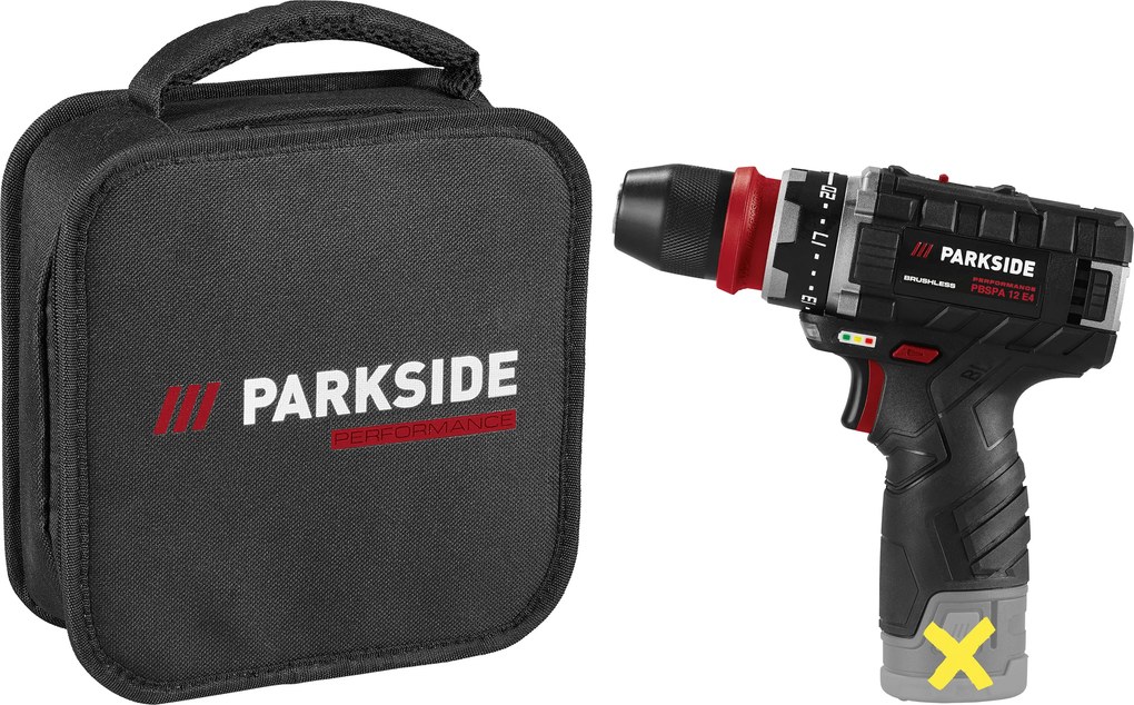 Parkside Performance® Aku vrtací šroubovák Pbspa 12 E4 – bez akumulátoru a nabíječky