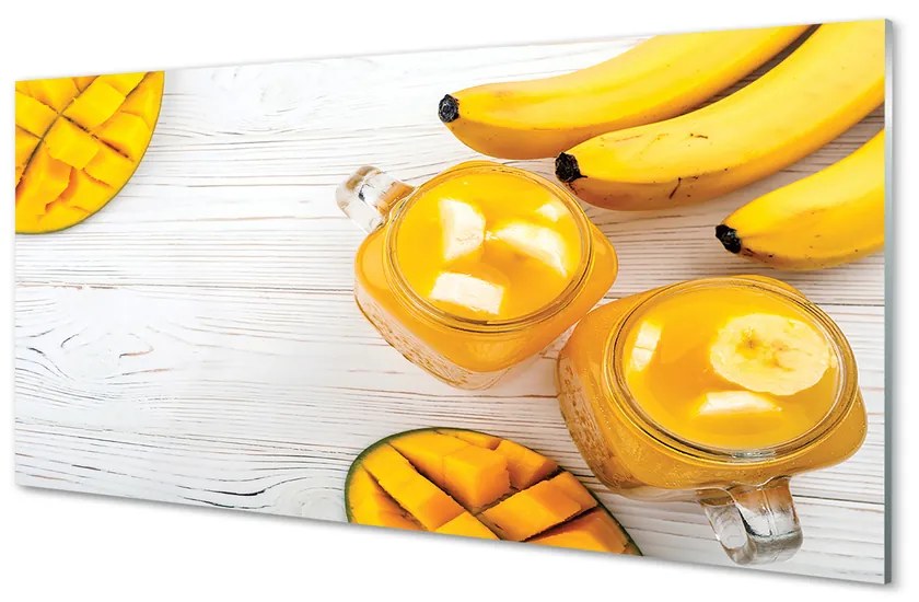 akrylový obraz Mango banán smoothie 125x50 cm