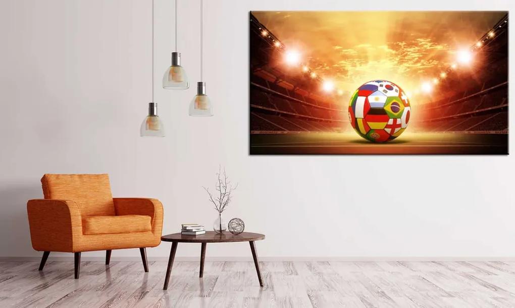 Obraz fotbalový míč Velikost (šířka x výška): 45x30 cm