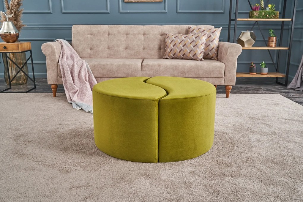 Atelier del Sofa Taburet Alis Puf - Green, Zelená