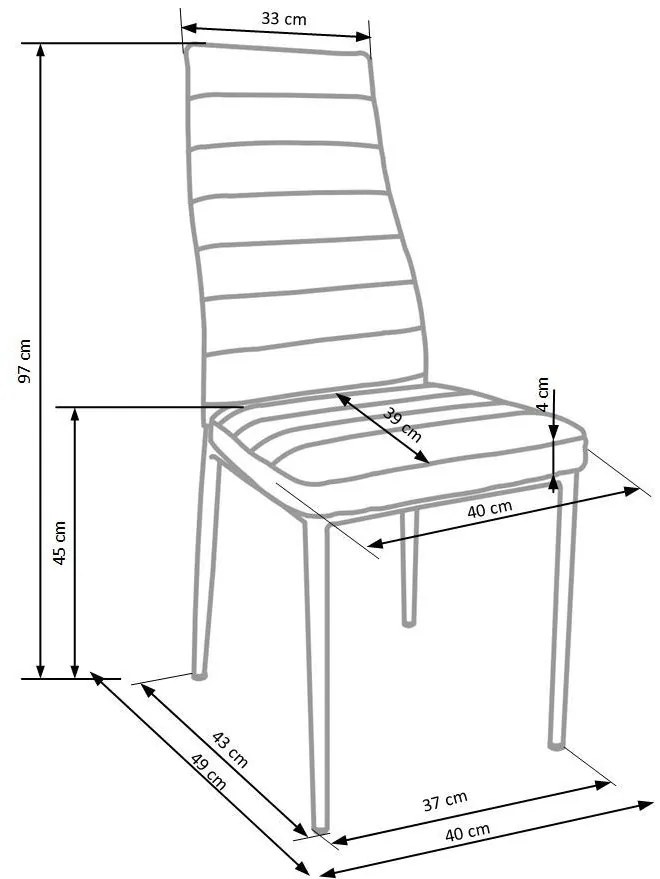 Jídelní židle Kinny (tmavá béžová). 1047998