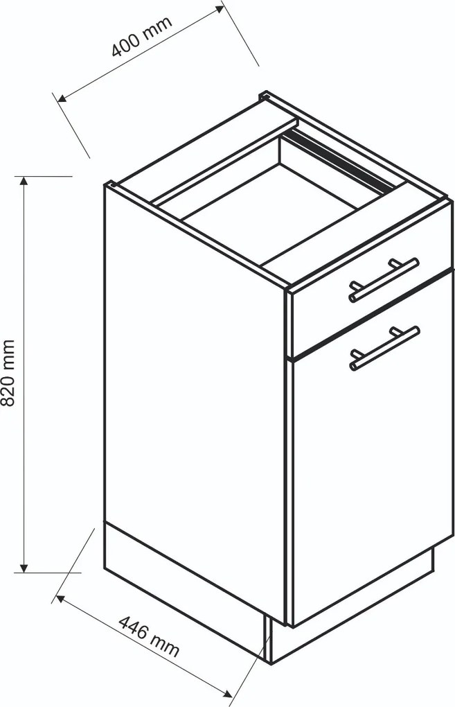 Kuchyně ELENE II 240 dub artisan/černá
