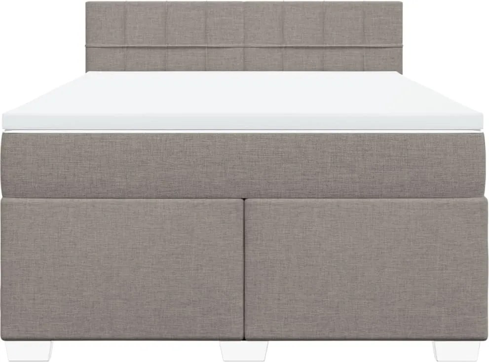 Box spring postel s matrací taupe 160x200 cm textil 3288243