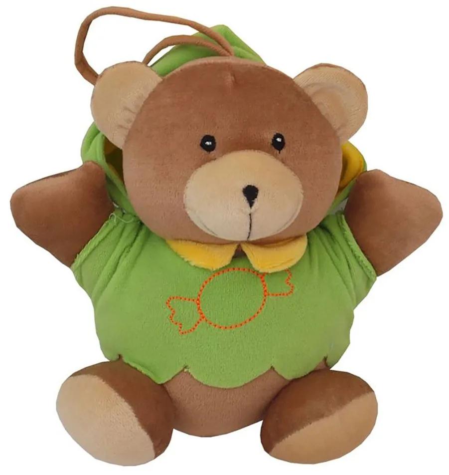 Dětská plyšová hračka s hracím strojkem Baby Mix medvídek zelený Dle obrázku