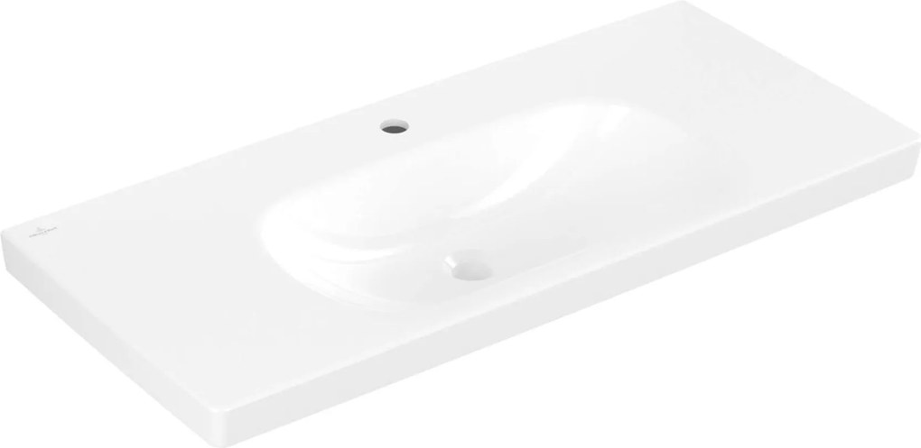 Villeroy & Boch Skyla - Umyvadlo 100x46 cm, bez přepadu, otvor pro baterii, alpská bílá 5A51A201