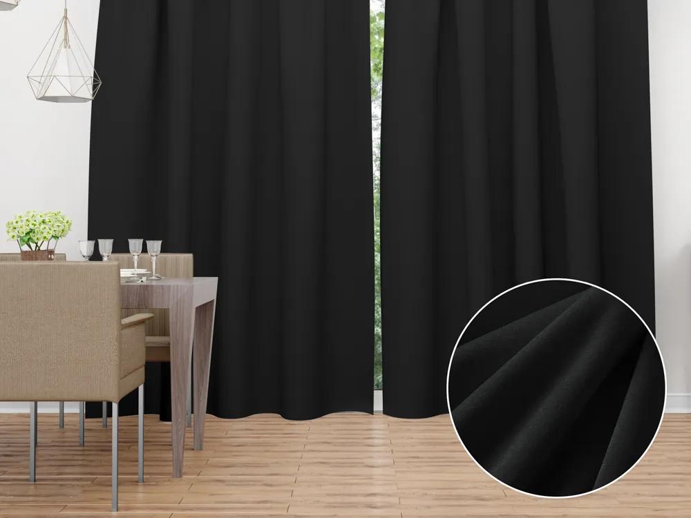 Biante Sametový závěs Velvet Premium SVP-014 Černozelený - šířka 135 cm 135x250 cm