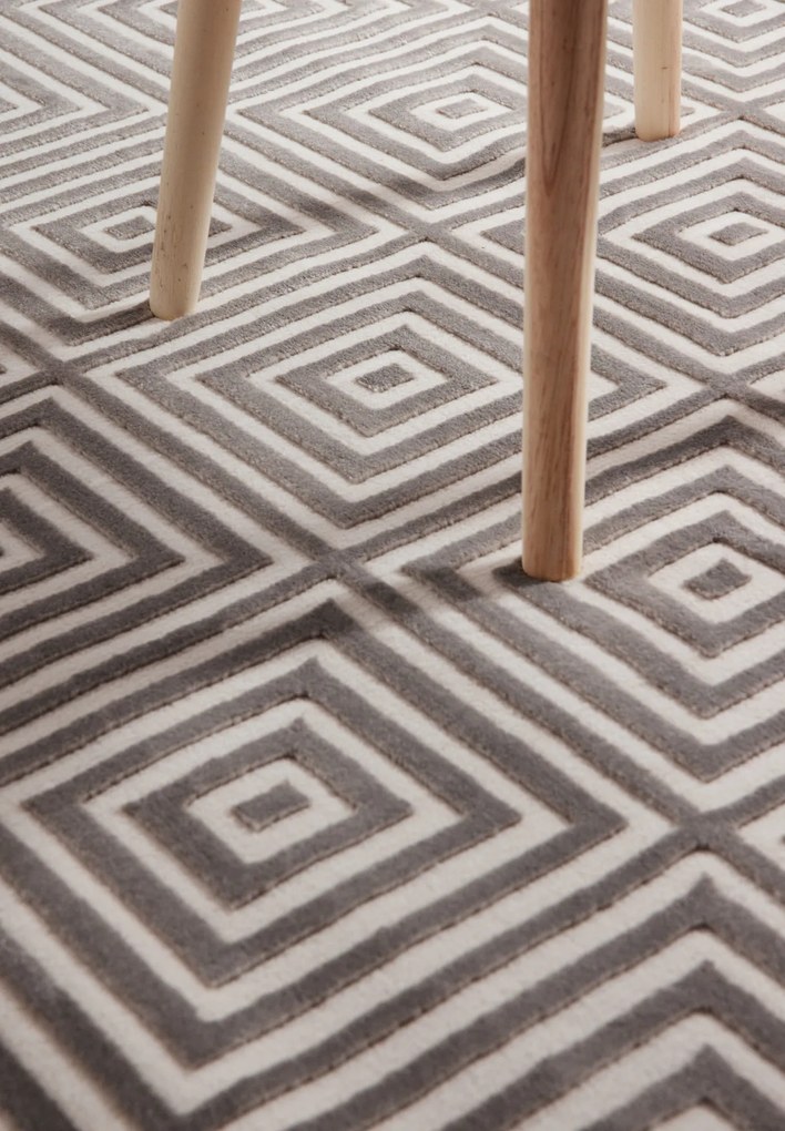ELLE Decoration, Kusový koberec Perles 106190 Cream Grey z kolekce Elle, 160x235, šedá, ložnice