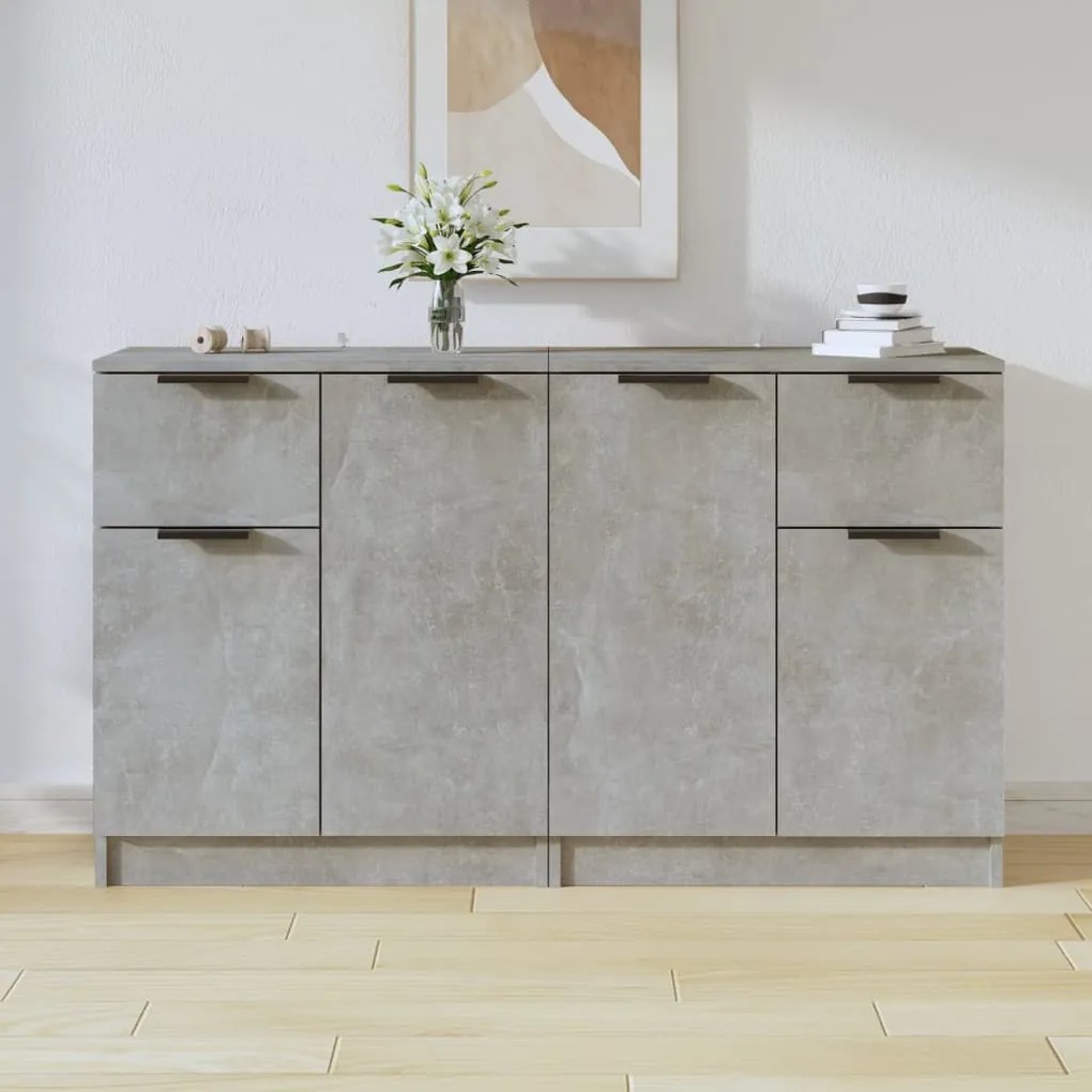 Příborníky 2 ks betonově šedé 60 x 30 x 70 cm kompozitní dřevo 3115815