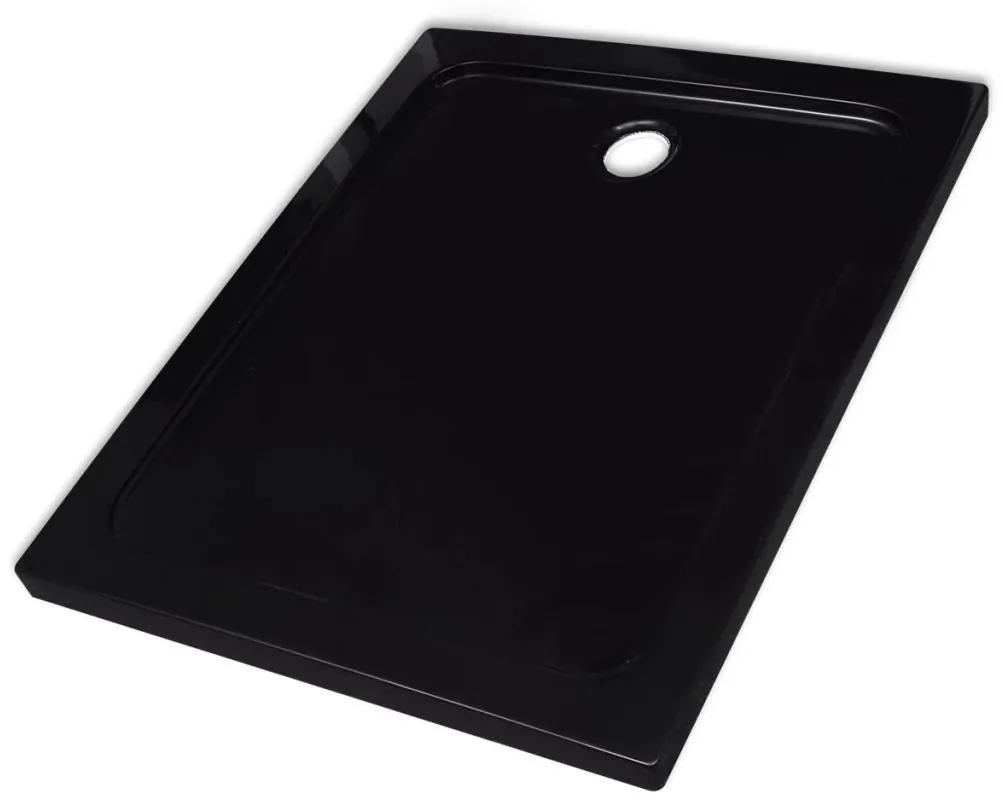 Obdélníková ABS sprchová vanička - černá | 80x100 cm