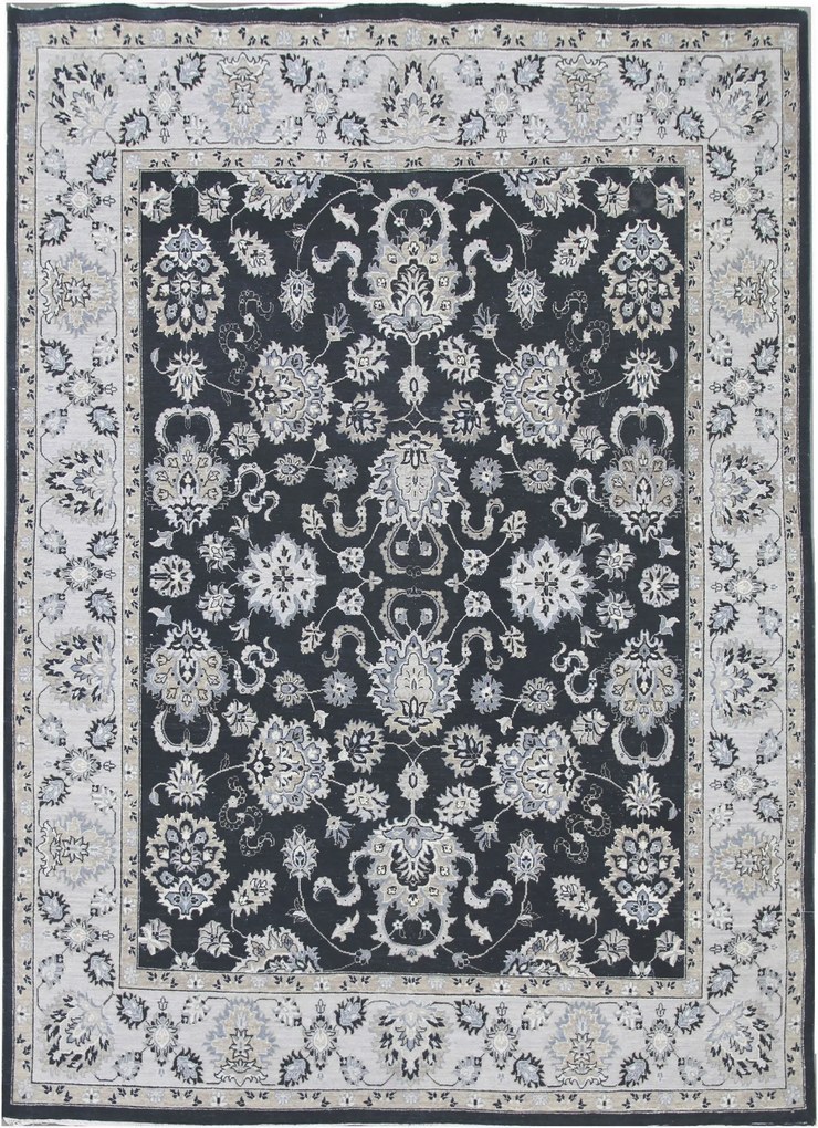 Ručne viazaný kusový koberec Diamond DC-98 JN Black / ivory, 180x275, čiernobiela, chodba / predsieň, Diamond Carpets India