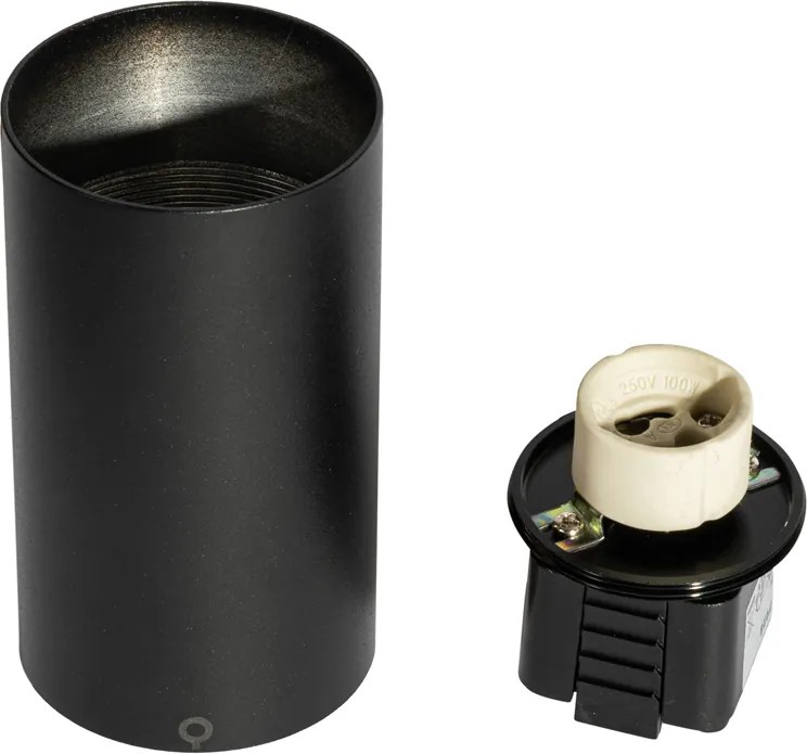 Moderní černé bodové světlo pro 1-fázový kolejnicový systém GU10 50mm - Iconic Ruby Honey