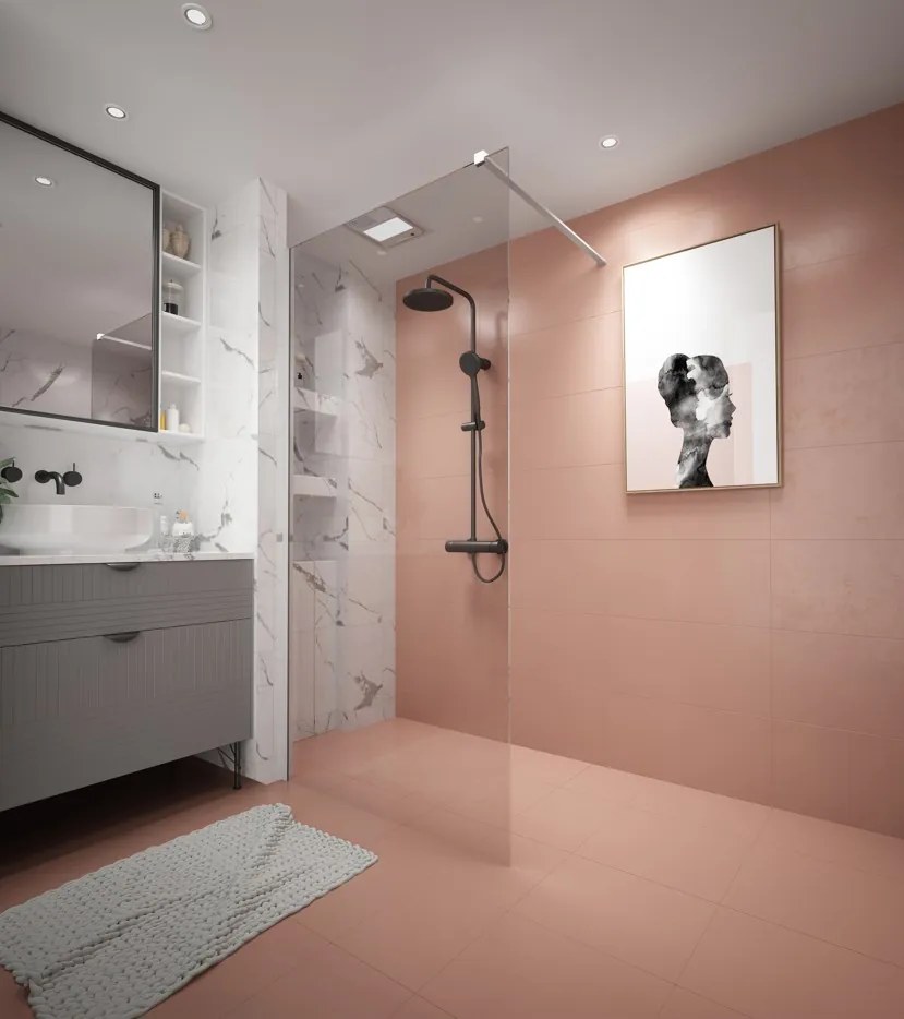 Erga Paris, sprchová zástěna Walk-In 60x200 cm, 8mm čiré sklo, bílý matný profil, ERG-V02-PARIS-060x200-CL-WH
