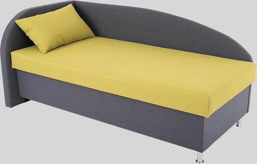 Dřevona - Elitte Čalouněná postel AVA NAVI, s úložným prostorem, 90x200, levá, MONOLITH 97