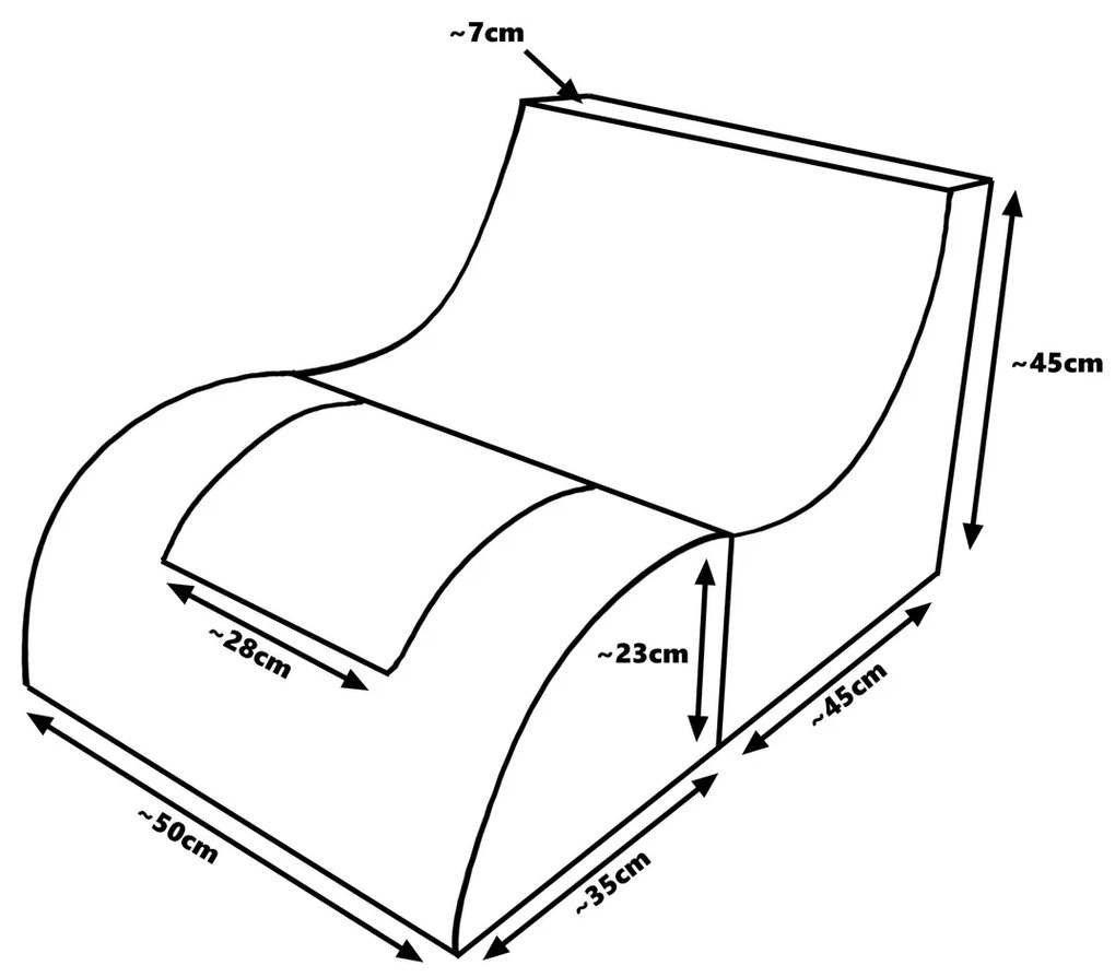 Dětské rozkládací křeslo lenoška šedé