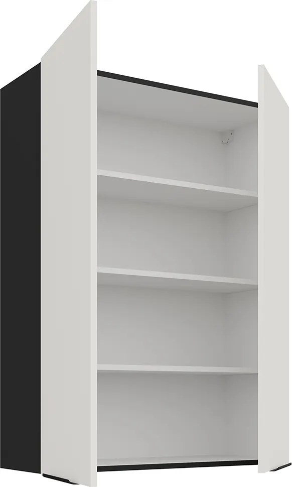 ARIA wb | horní skříňka 80 G-108 2F policová | 80 cm | EXTRA VYSOKÁ | ANTI FINGERPRINT povrch | černá/bílá