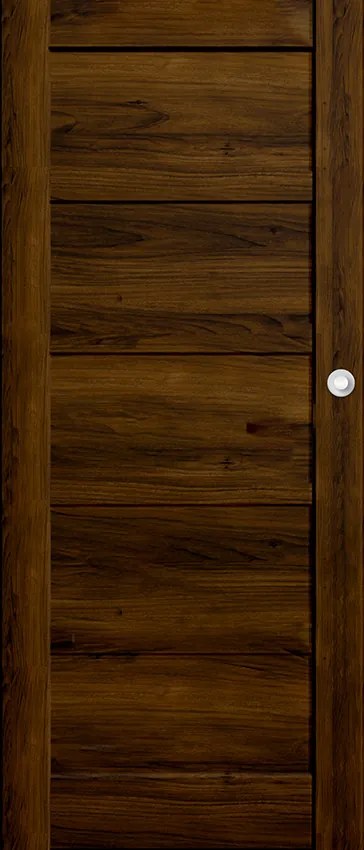 posuvné interiérové dveře do pouzdra BRAGA plné, model 1 Průchozí rozměr: 70 x 197 cm, Orientace dveří: Levé dveře, Dekor: Dub Santa