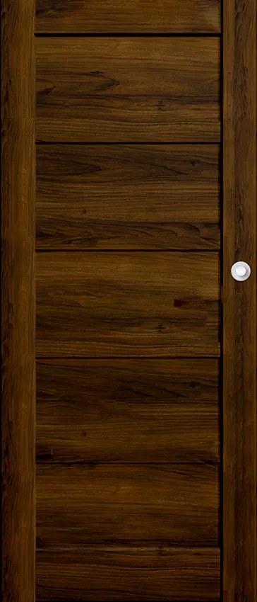 posuvné interiérové dveře do pouzdra BRAGA plné, model 1 Průchozí rozměr: 70 x 197 cm, Orientace dveří: Levé dveře, Dekor: Dub šedý