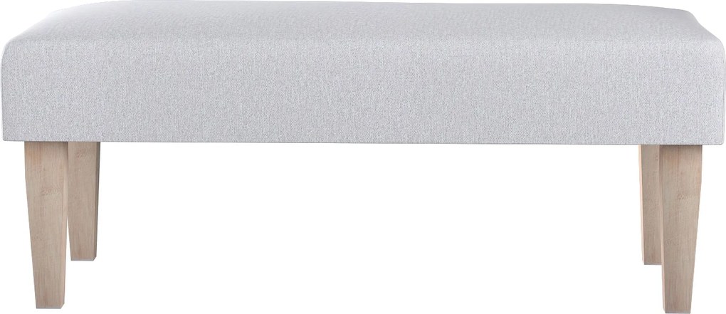 Dlouhá lavička 100x40cm barva šedá látka pletený vzor